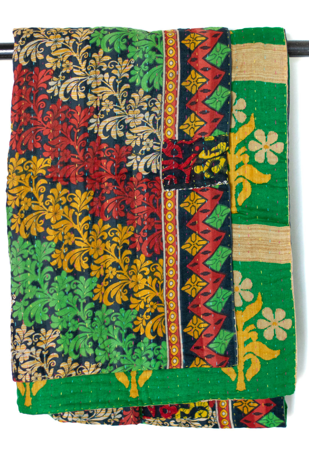 Classic Cotton Throw Blankets | Kantha Classic Quilts By Dignify