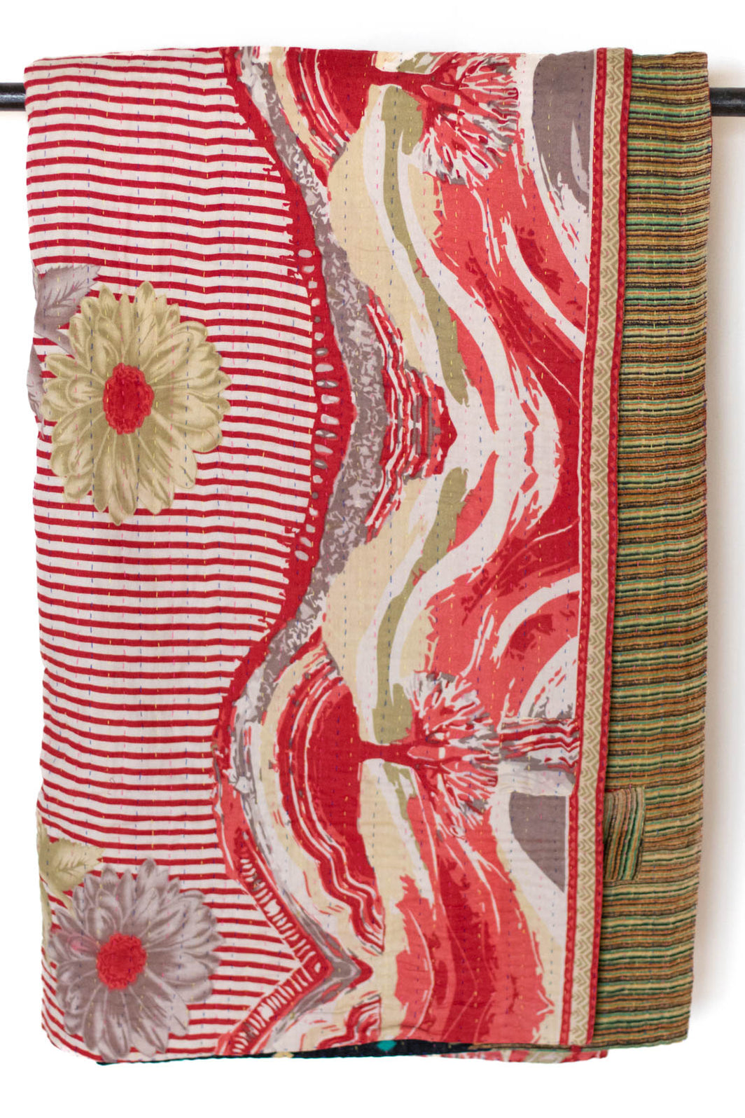 Kantha Throw Quilts & Blankets | Vintage, Handmade & Indian Style