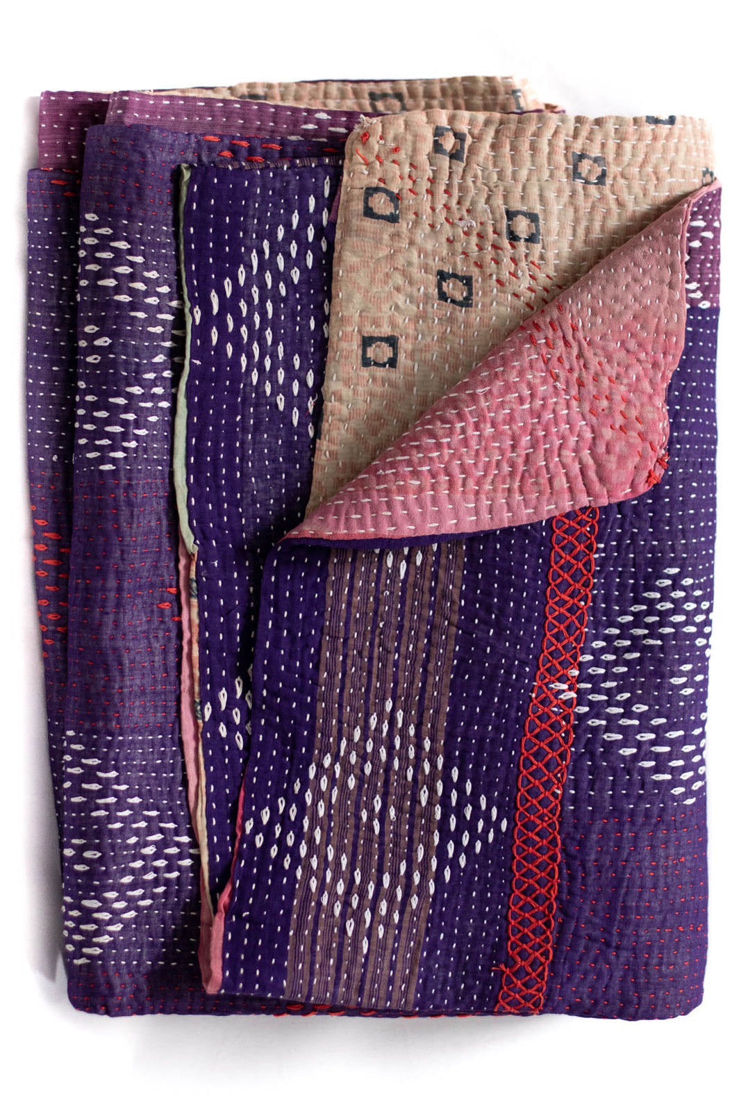 Kantha Throw Quilts & Blankets | Vintage, Handmade & Indian Style