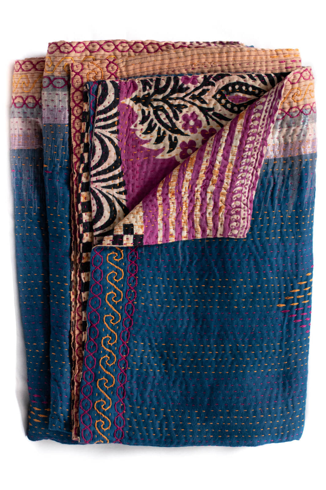 Kantha Throw Quilts & Blankets | Vintage, Handmade & Indian Style